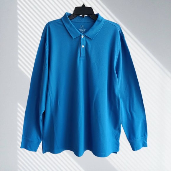 George | Shirts | George Mens Size 2xl 552 Pique Polo Shirt With Long ...